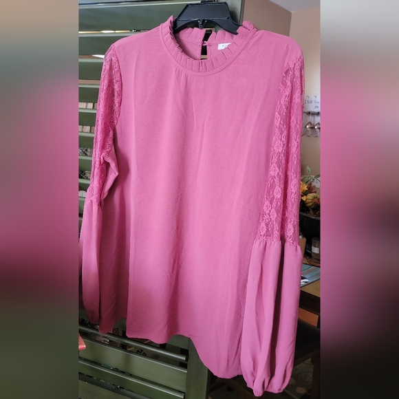 studio 1886 by Avon | Tops | Studio 886 Blouse With Lace Detail | Poshmark